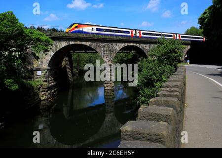 EMR Intercity 222 class, East Midlands Trains, river Derwent, Ambergate ...