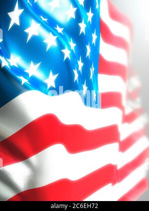 3D render of the American flag Stock Photo - Alamy