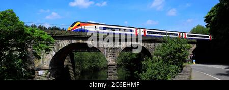 EMR Intercity 222 class, East Midlands Trains, river Derwent, Ambergate ...