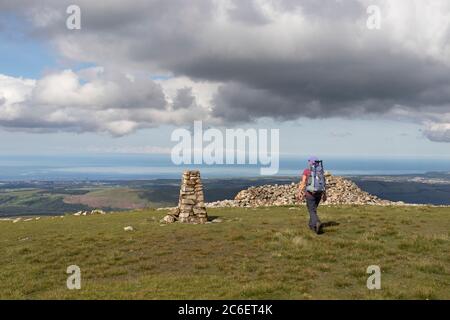 The Summit of Seatallan with the View West to the Coast at Seascale ...
