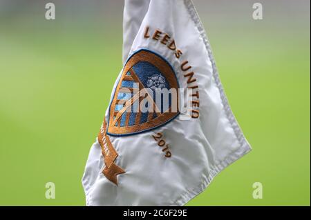 Leeds United branded corner flag at Elland Road Stock Photo - Alamy