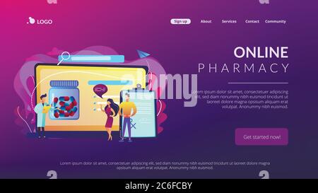Online prescription system concept landing page Stock Vector Image ...