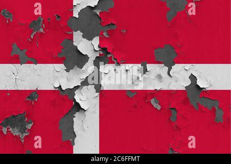 Flag of Denmark painted on the concrete wall Stock Photo - Alamy