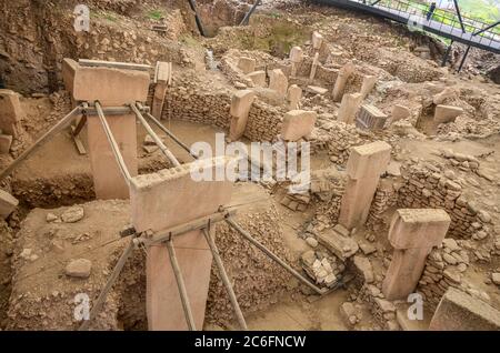 The remains of an ancient Neolithic sanctuary built on a hilltop. It is ...