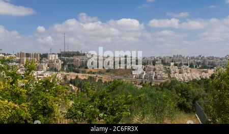 View of Neve Yaakov also Neveh Ya'aqov and Pisgat Ze'ev or Pisgat Zeev ...