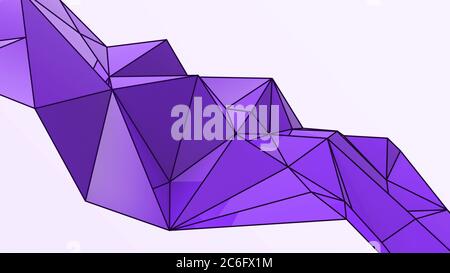 Violet abstract modern crystal background. Polygon, Line, Triangle ...