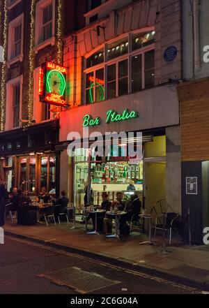 Bar Italia, Frith Street, Soho London. Traditional and famous Italian ...
