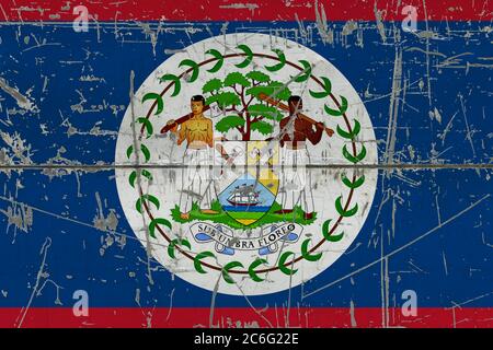 Belize Flag Grunge Style Stock Photo - Alamy
