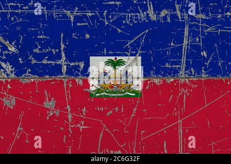 Haiti Grunge Style National Flag Stock Photo - Alamy