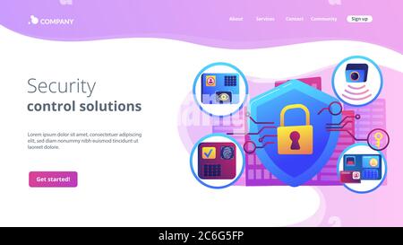 Access control system concept landing page Stock Vector Image & Art - Alamy