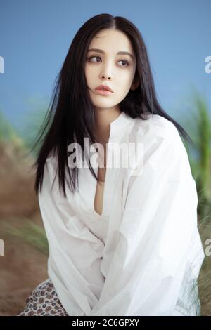 Chinese actress and model Gülnezer Bextiyar attends an activity in ...