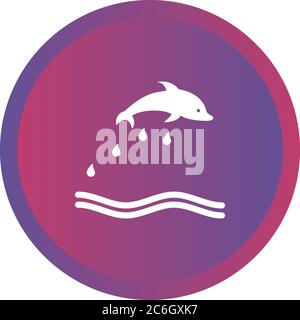 Unique Dolphin Vector Glyph Icon Stock Vector Image & Art - Alamy