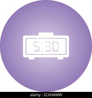 Unique Digital Clock Glyph Vector Icon Stock Vector Image & Art - Alamy