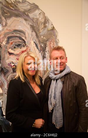 Actor Richard Roxburgh standing in front of the painting of him by ...