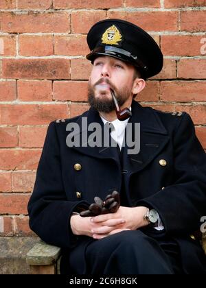 Male pipe smoker, England, UK Stock Photo - Alamy