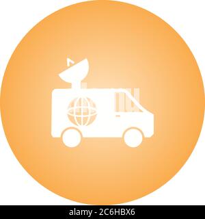 Unique News Van Vector Glyph Icon Stock Vector Image & Art - Alamy