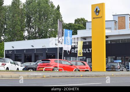 Renault car showroom and dealer in Hollingbury Brighton UK Stock Photo ...