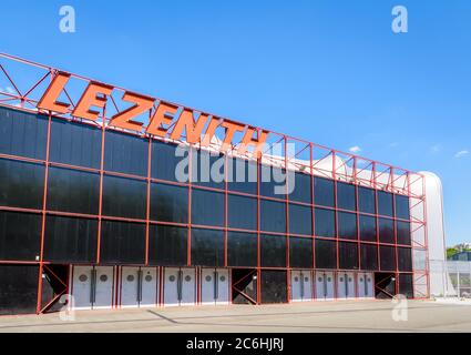 General view of the entrance of Le Zenith concert hall and its ticket ...
