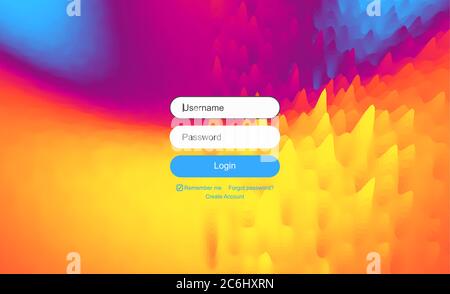 Login user interface. Modern screen design for mobile app and web ...