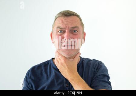 man grabbing his head Stock Photo - Alamy