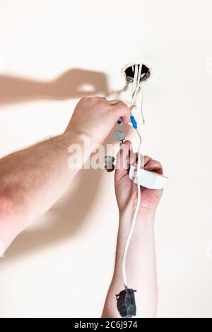 install replace fix or repair ceiling down lights bulb danger area with ...