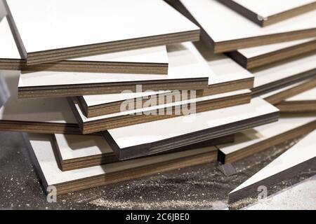 White textolite sheets. This is layered composite material based on ...