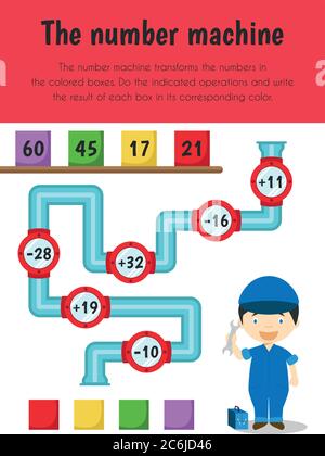 A cartoon illustration of numbers that add up wrong Stock Vector Image ...