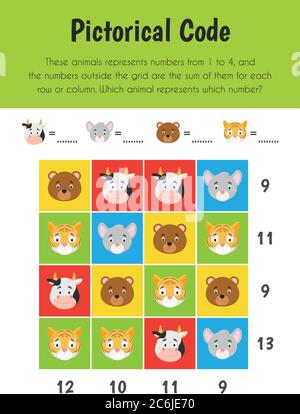 Cartoon illustration of educational mathematical puzzle game of greater ...