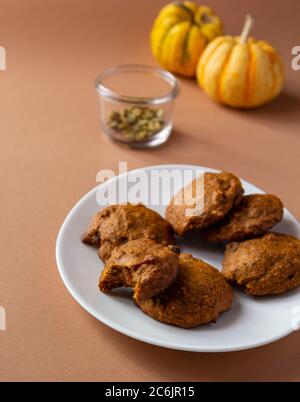 Tasty Halloween cookies on beige background Stock Photo - Alamy