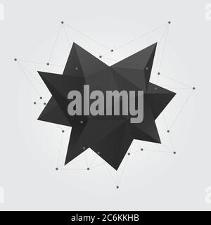 Low polygon geometry shape poster design. Vector illustration Stock Vector Image & Art - Alamy