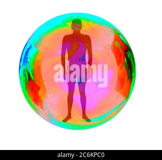 Isolation, conceptual illustration Stock Photo - Alamy