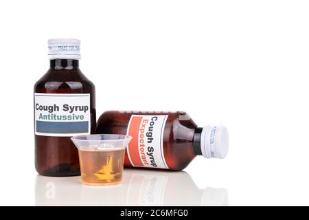 Expectorant cough mixture is prescribed as medication for chesty cough ...