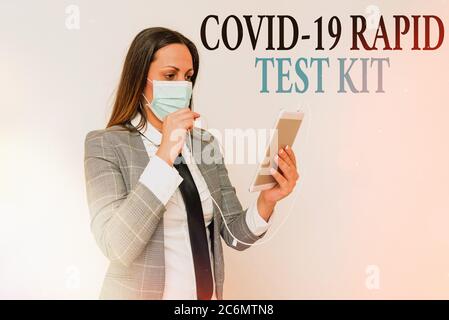 Handwriting text writing Rapid Test Kit. Conceptual photo Emergency ...
