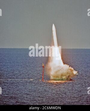 The nuclear powered Polaris missile submarine USS George Washington ...