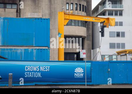 Sydney Metro project is constructing crows nest metro station in north ...