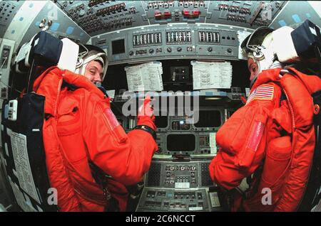 Astronauts Lift Off Cockpit