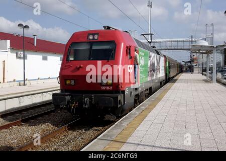 The Albufeira Ferreiras Train Railway Station Building Exterior ...