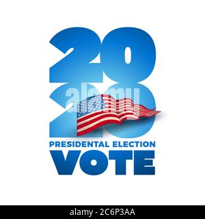 Vote 2020 in USA. Typographic vector design. USA debate of president ...