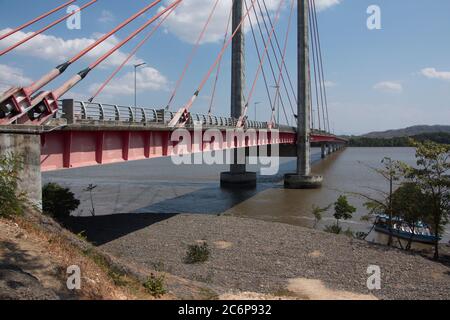 Bridge of friendship between Costa Rica and Taiwan over river Tempisque ...