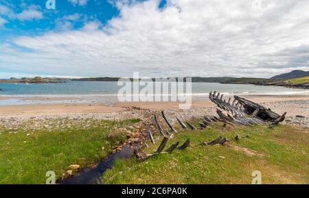 TALMINE AND TALMINE BAY SUTHERLAND SCOTLAND IN SUMMER THE WRECK OF THE ...