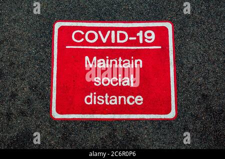 covid-19 maintain social distance Stock Photo - Alamy