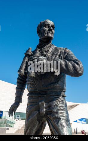 Johnnie Walker DSO CB monument statue at Pier Head in Liverpool Stock ...