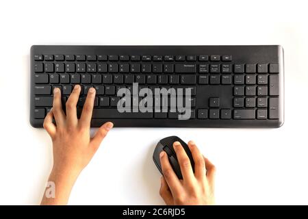 hand holding wireless peripheral, modern technology concept Stock Photo ...