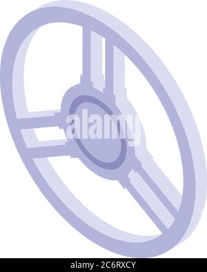 Modern car steering wheel isometric icon vector illustration Stock ...