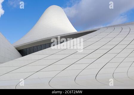The Heydar Aliyev center, designed by Zaha Hadid is the centerpiece of ...
