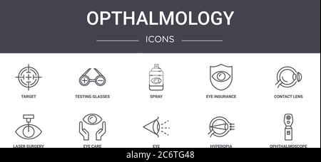 Ophthalmoscope linear icon. Thin line illustration. Funduscopy. Eye ...