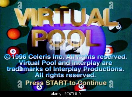 Virtual Pool 3 - Sony Playstation 1 PS1 PSX - Editorial use only Stock ...