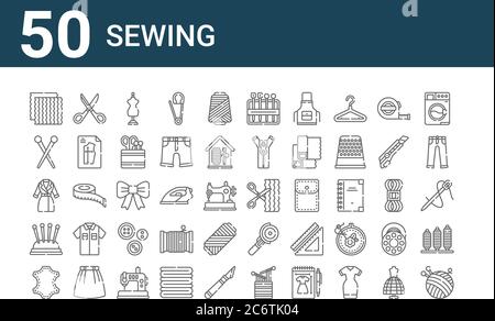 Set of sewing pins icon, outline style Stock Vector Image & Art - Alamy
