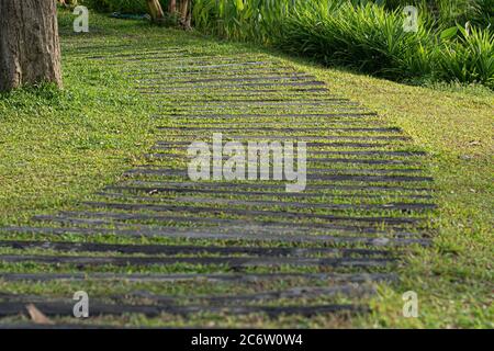 Curved Paver Path decoration landscape design, Walkway Through Grass ...