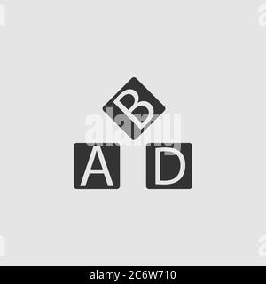 Cube grey sketch vector icon. Simple Vector Sign and Trendy Symbol for ...